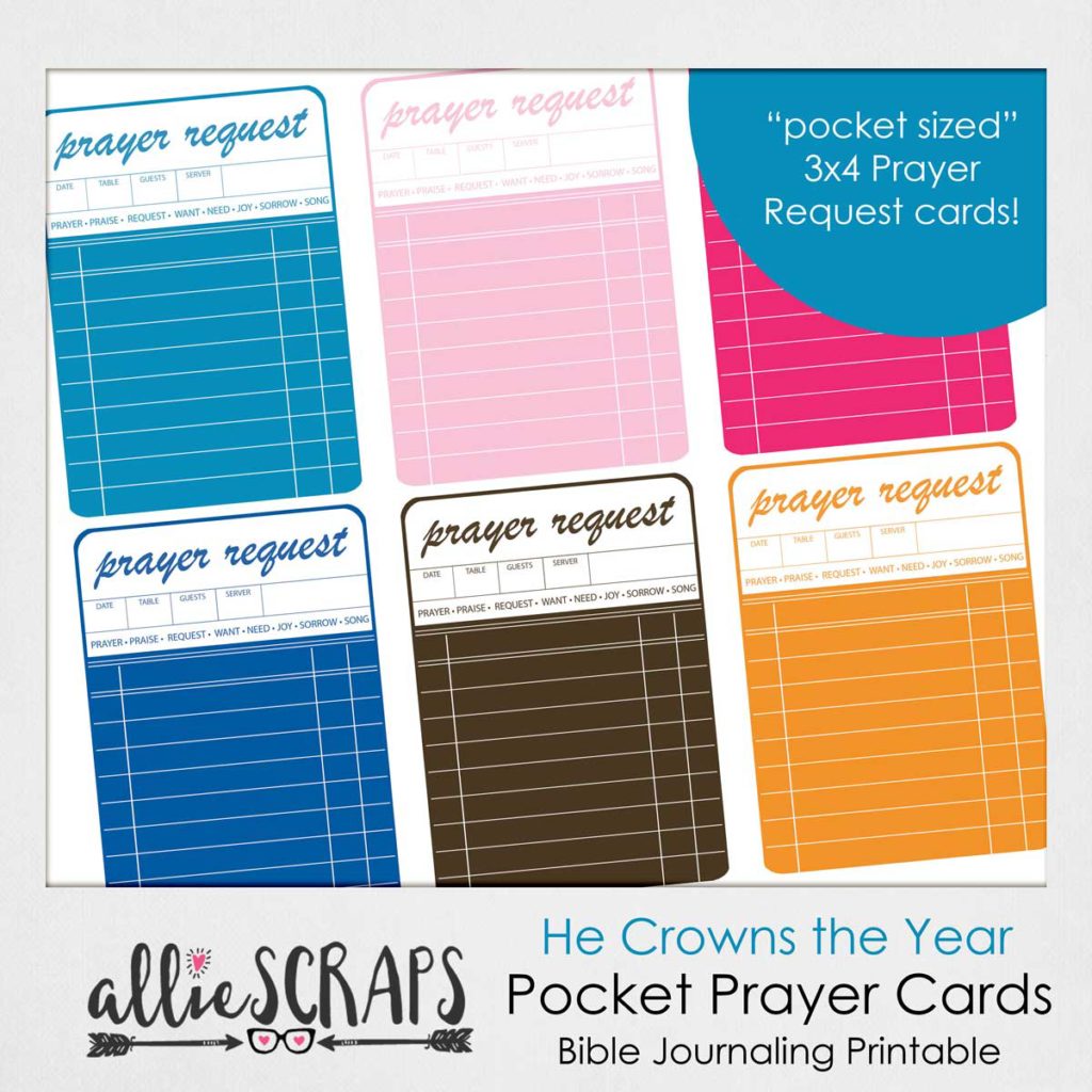He Crowns the Year | Pocket Prayers Card Printable - AllieScraps SHOP!