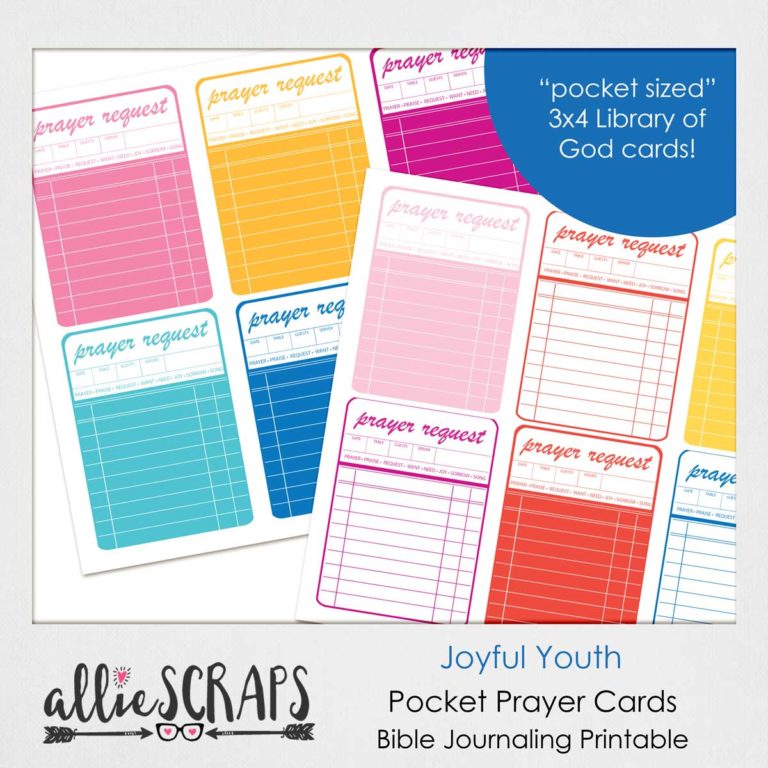 Joyful Youth | Pocket Prayer Cards Printable - AllieScraps SHOP!