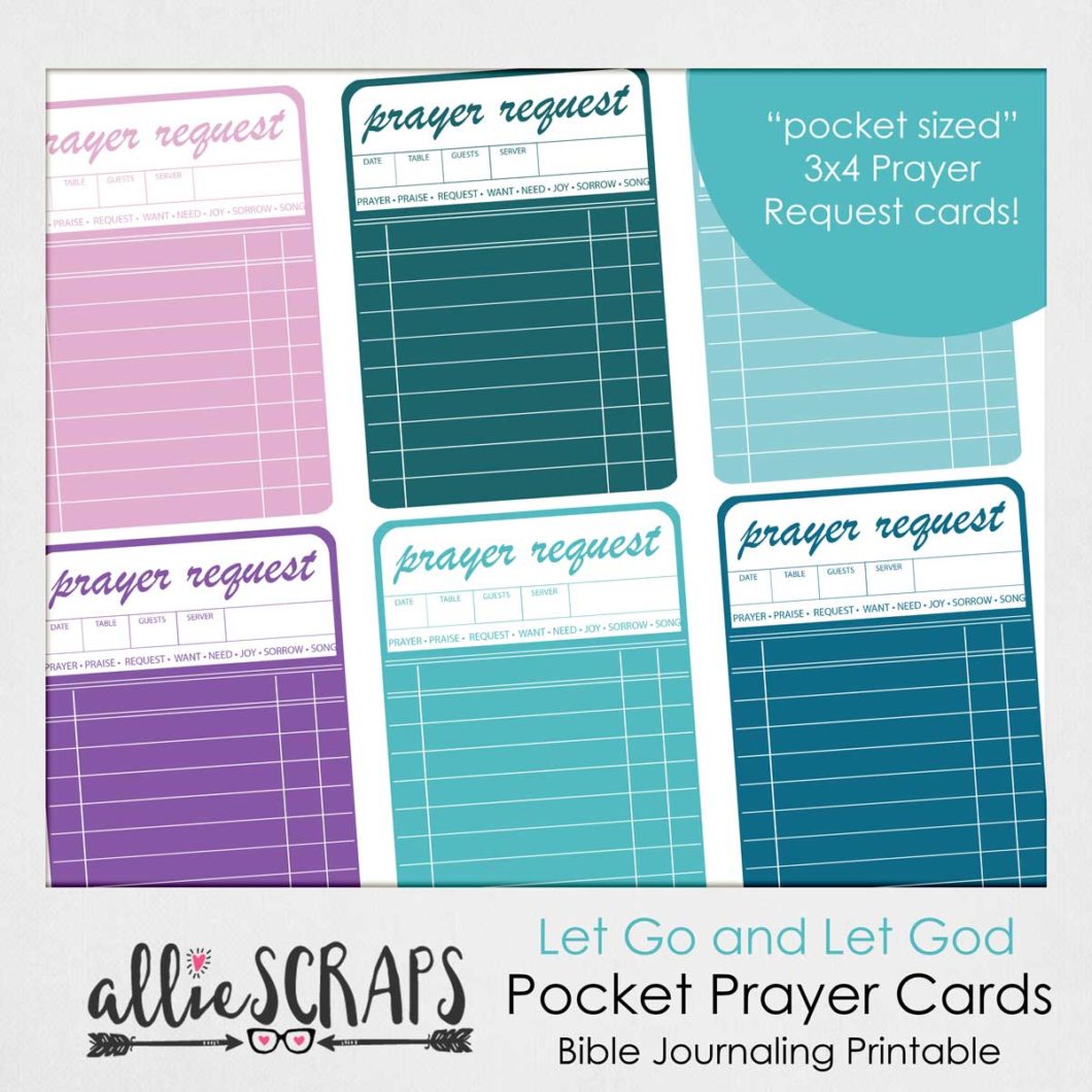 Let Go & Let God | Pocket Prayers Card Printable - AllieScraps SHOP!